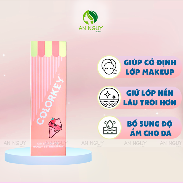 Xịt Khóa Nền Colorkey Airy Soft Matte Makeup Setting SprayXịt Khóa Nền ...