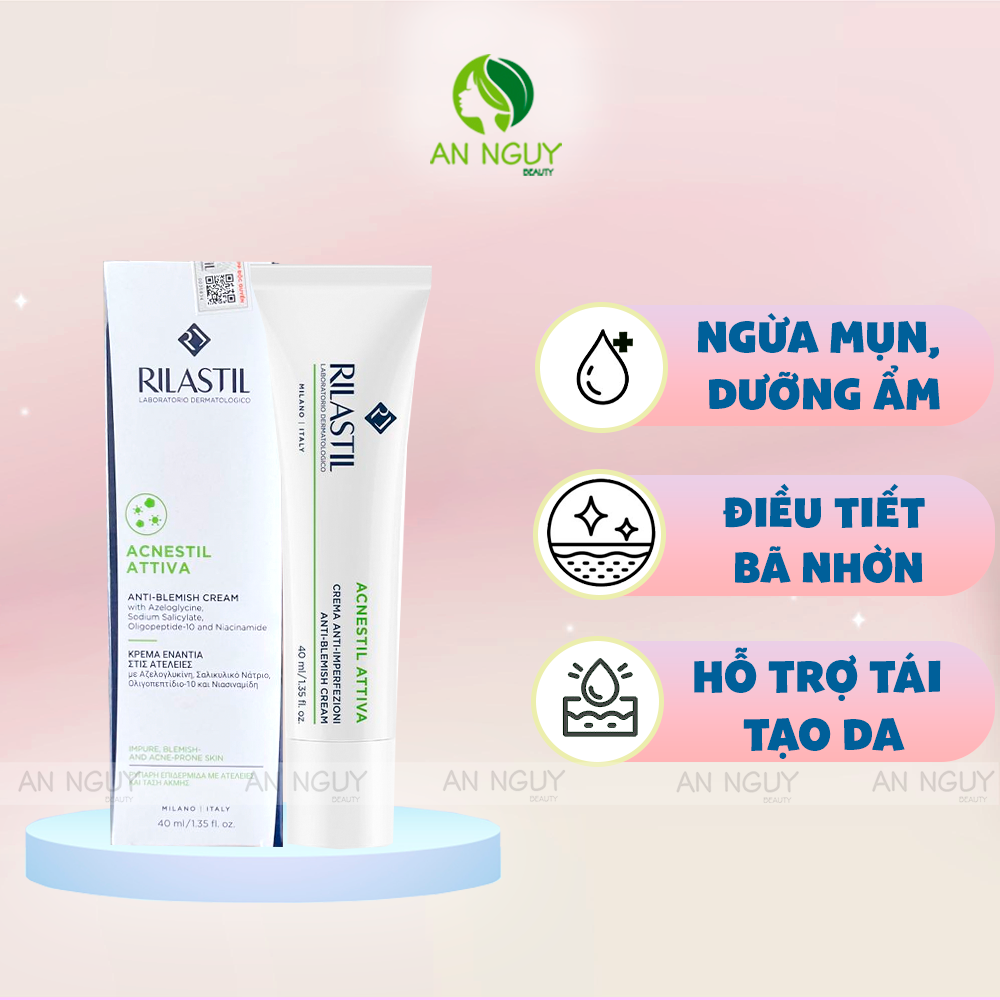 Kem Dưỡng Rilastil Acnestil Attiva Cream Kiềm Dầu Dành Cho Da Mụn 40mlKem Dưỡng Rilastil ...