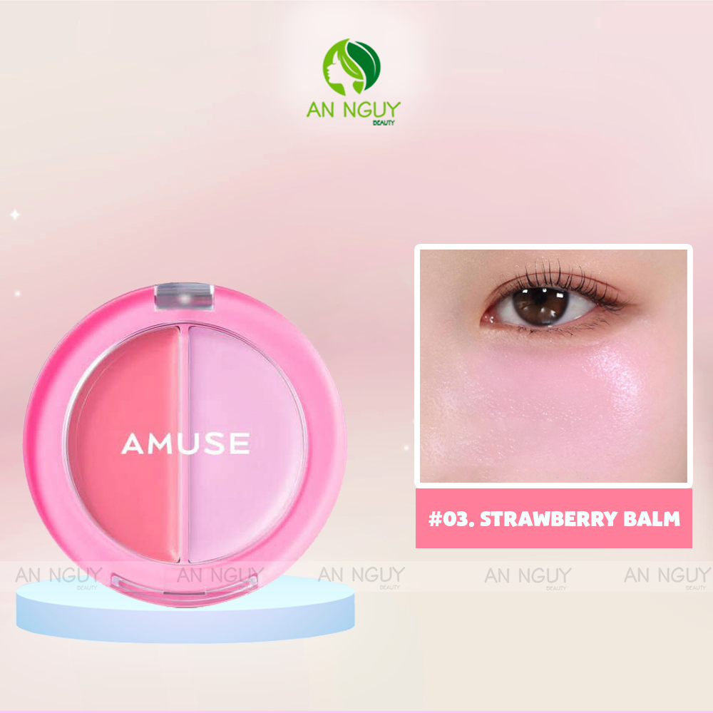 Má Hồng Kem Và Son Dưỡng 2 Ngăn Amuse Lip & Cheek Healthy Balm 1.5gx2Má Hồng 2 Ngăn Amuse Lip ...