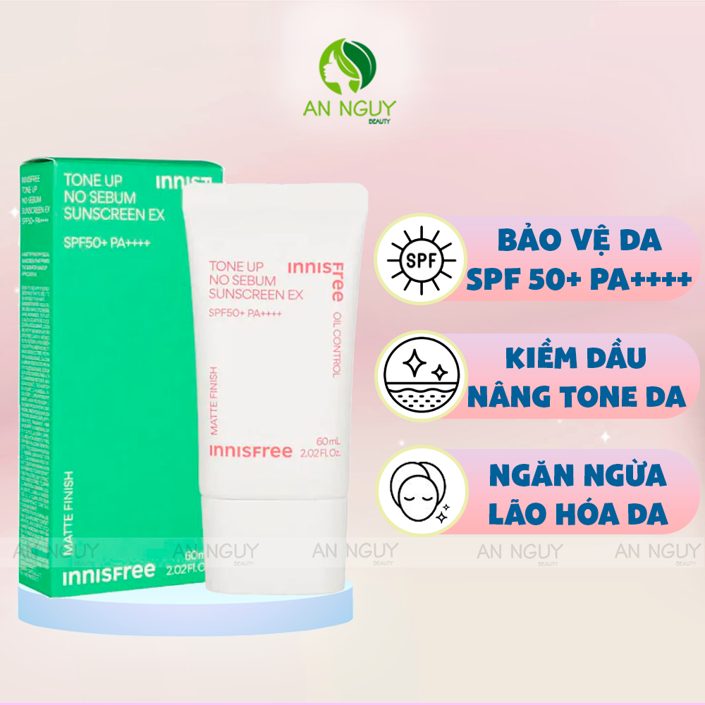 Kem Chống Nắng Innisfree Tone Up No Sebum Sunscreen EX Nâng Tone Kiềm DầuKem Chống Nắng ...