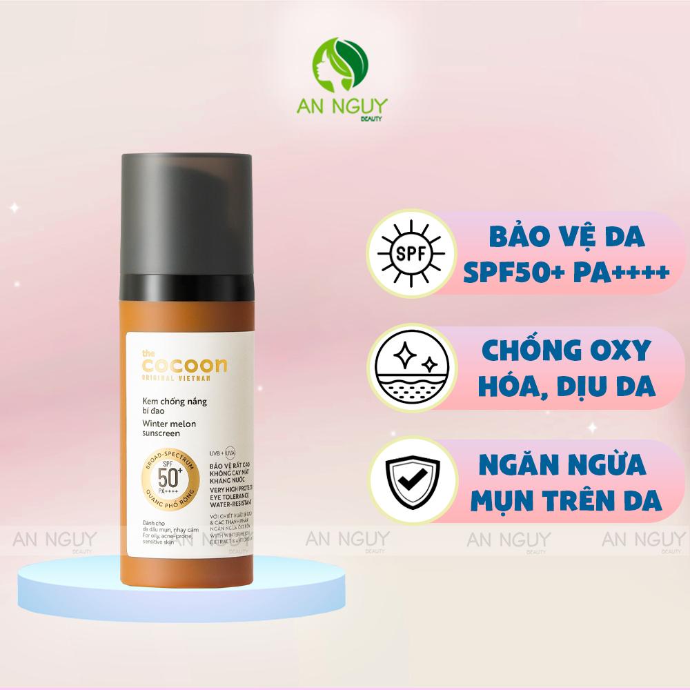 Kem Chống Nắng Quang Phổ Rộng Cocoon Winter Melon Sunscreen SPF50+ PA ...