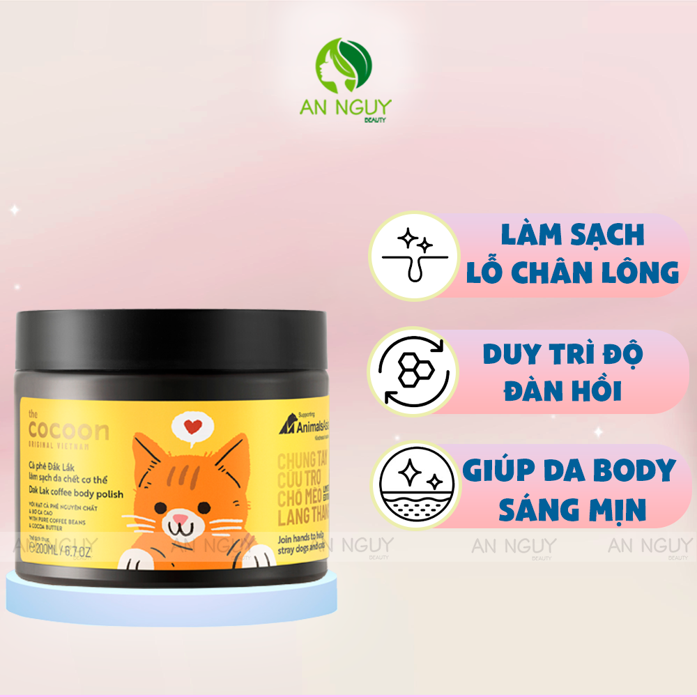Tẩy Tế Bào Chết Body Cocoon Dak Lak Coffee (Phiên Bản AFF) 200mlTẩy Tế ...