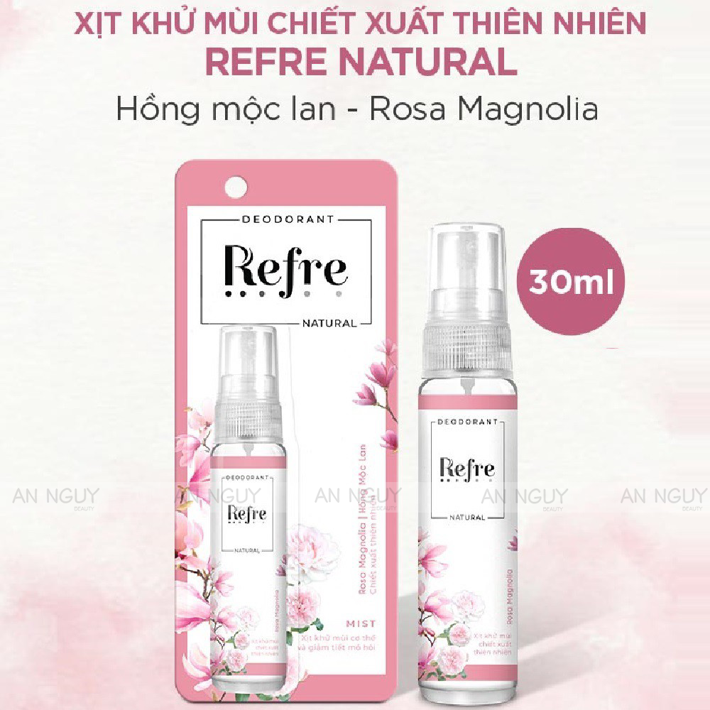 Xịt Khử Mùi Refre Natural Deodorant Mist 30mlXịt Khử Mùi Refre Natural ...