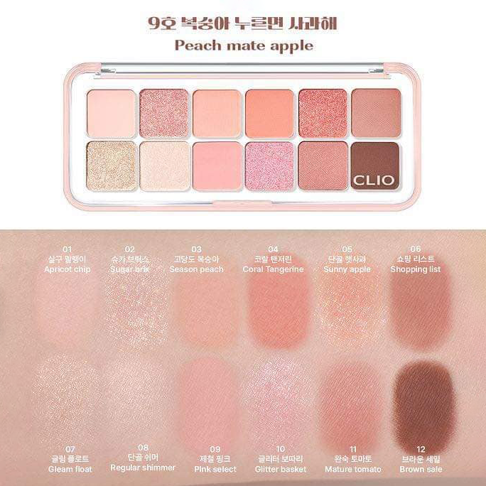 Bảng Phấn Mắt 12 Ô Clio Pro Eye Palette Air Every Fruit Grocery Collection 0.6gx12Bảng Phấn Mắt ...
