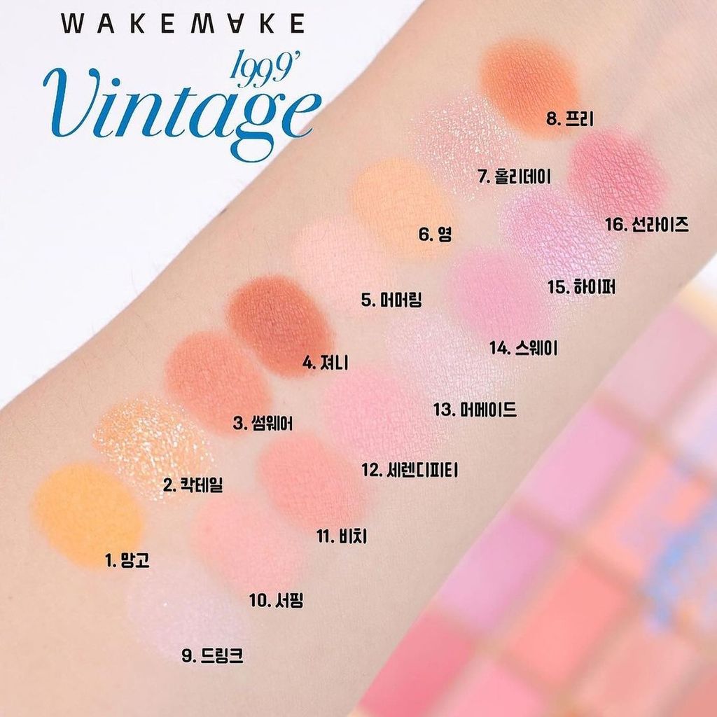 Bảng Phấn Mắt 16 Ô Wakemake Soft Blurring Eye Palette 14gBảng Mắt 16 Ô Wakemake Soft Blurring ...
