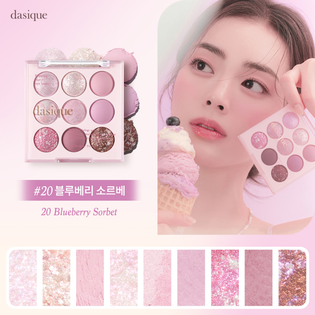 Bảng Phấn Mắt 9 Ô Dasique Ice Cream Shadow Palette 13gBảng Phấn Mắt 9 Ô ...