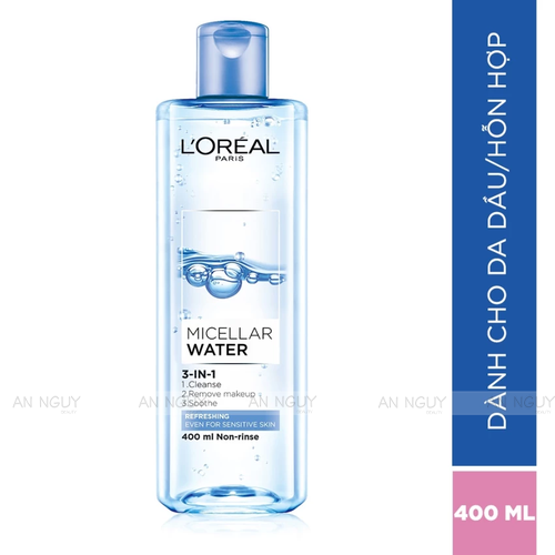 Nước Tẩy Trang L’Oreal Micellar Water 3-in-1 Refreshing Tươi Mát Da Dành Cho Da Dầu, Hỗn Hợp ...