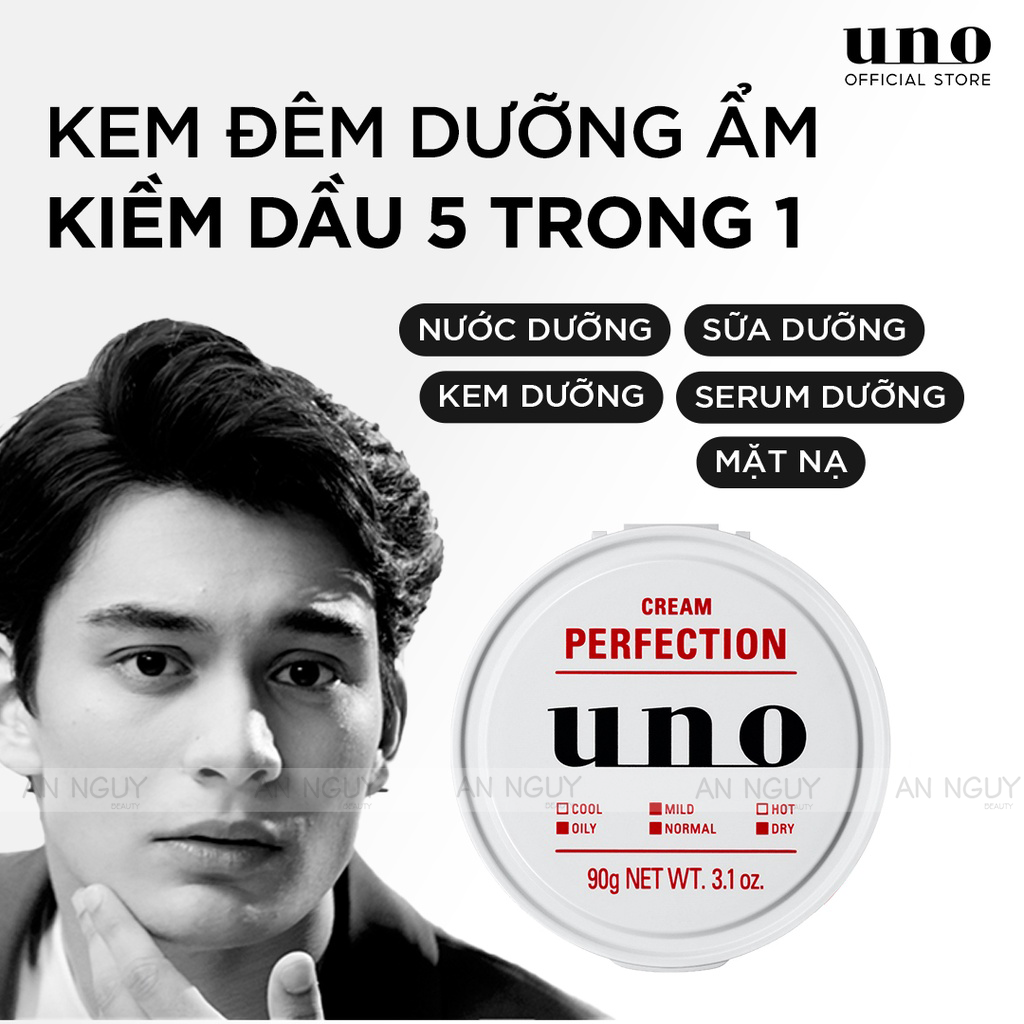 Kem Đêm Dưỡng Ẩm UNO Cream Perfection Kiềm Dầu 5in1, Cấp Ẩm 90grKem Đêm Dưỡng Ẩm Kiềm Dầu 5in1 ...