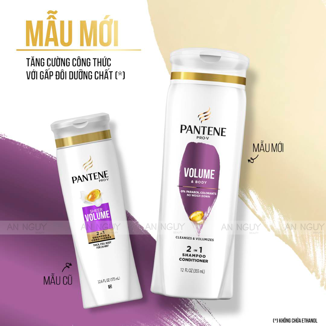 Dầu Gội Và Xả Pantene PRO-V 2in1 355ml (Hàng Mỹ Nhập Khẩu)Dầu gội và Xả Pantene PRO-V 2in1 355ml ...