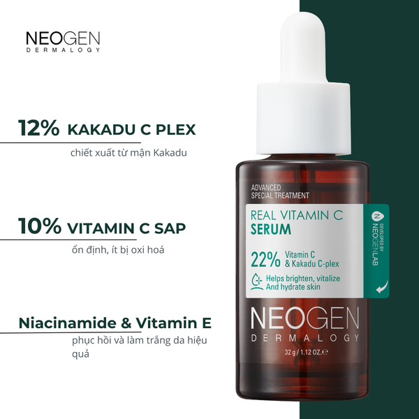 Tinh Chất Neogen Real Vitamin C 22% Vitamin C & Kakadu C-Plex Serum 32gTinh Chất Neogen Real ...