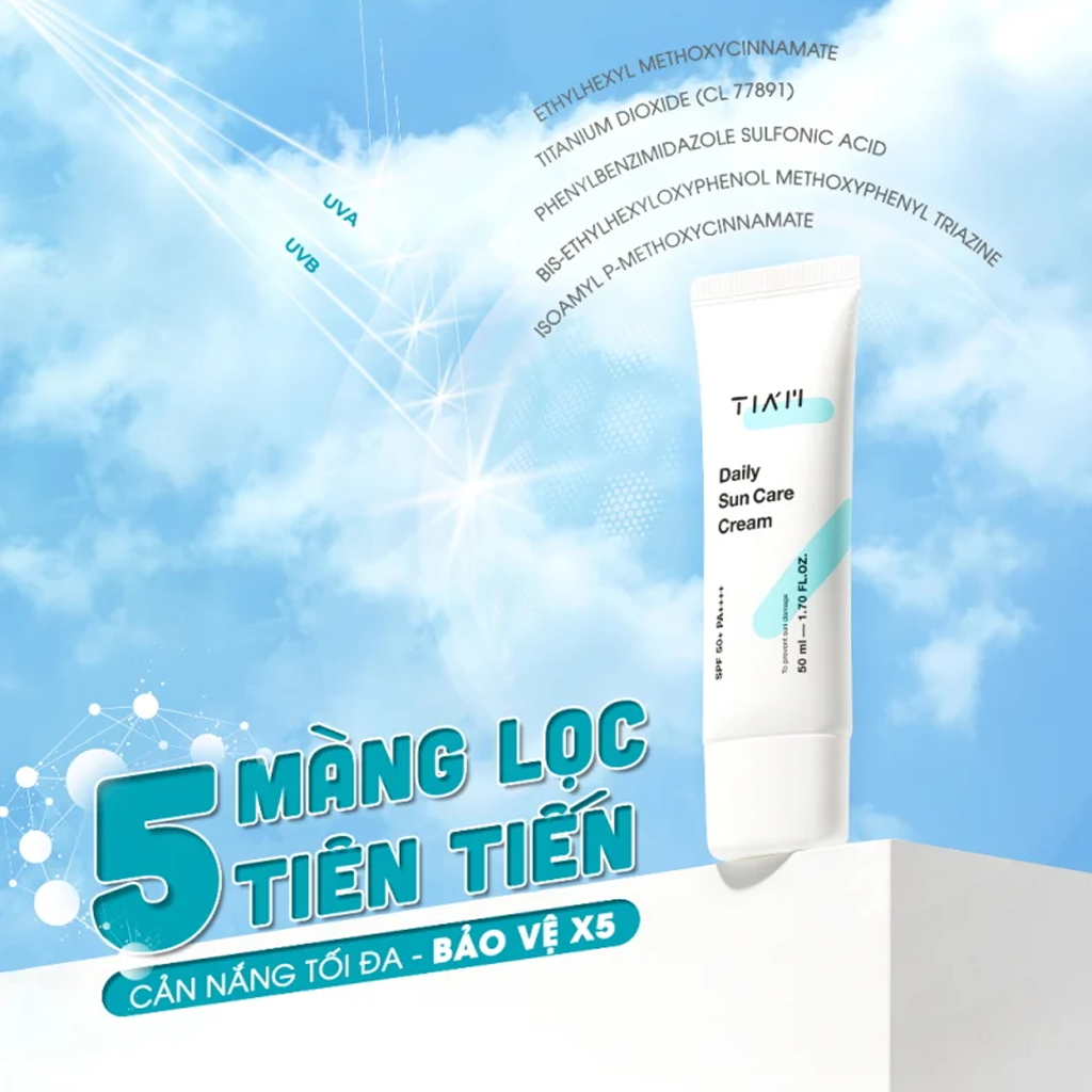 Kem Chống Nắng Tia'm Daily Sun Care Cream SPF50+ PA++++ Kiểm Soát Dầu ...