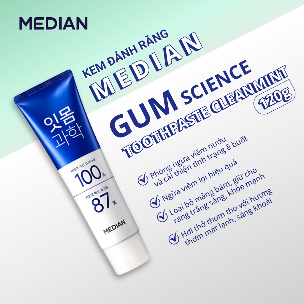 Kem Đánh Răng Median Gum Science Toothpaste 120gKem Đánh Răng Median Gum Science Toothpaste 120g ...