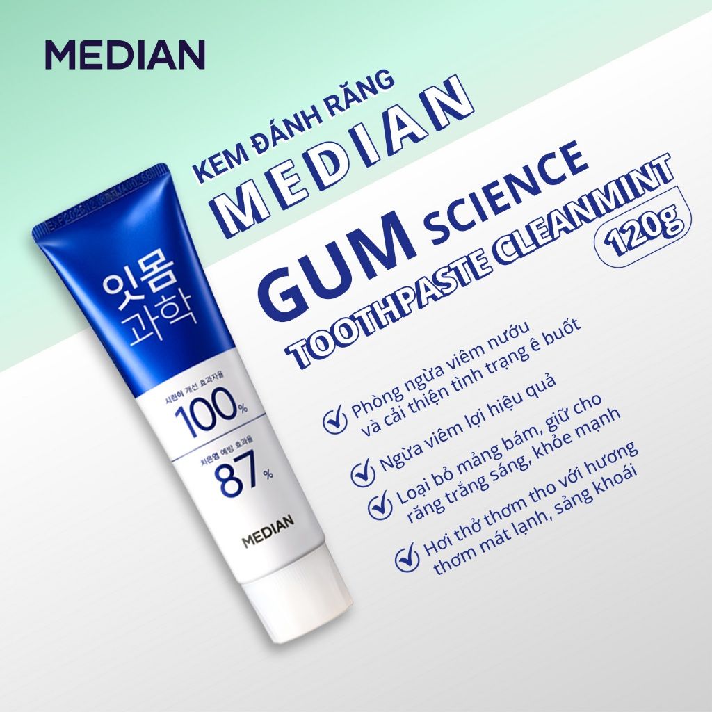 Kem Đánh Răng Median Gum Science Toothpaste 120gKem Đánh Răng Median ...