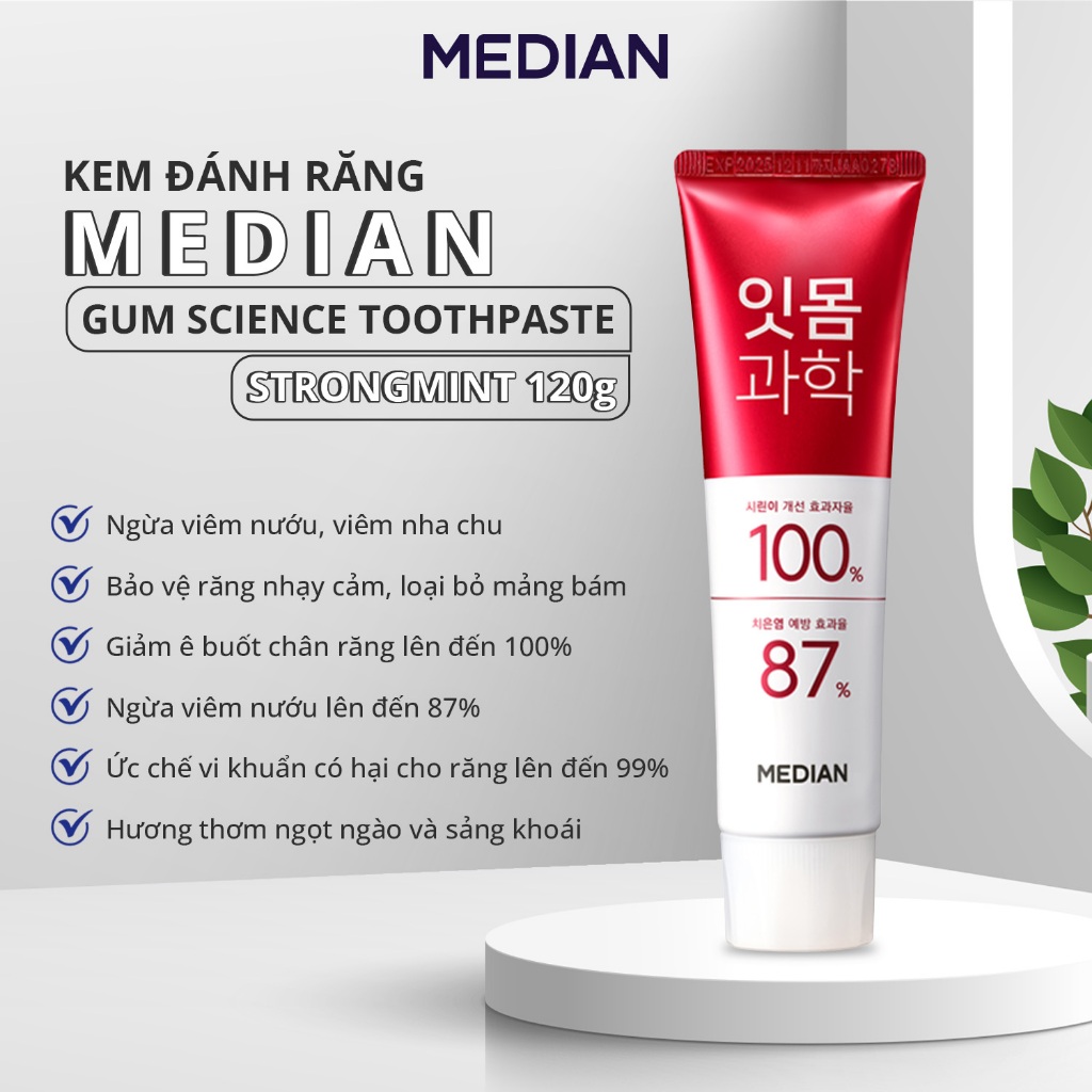 Kem Đánh Răng Median Gum Science Toothpaste 120gKem Đánh Răng Median Gum Science Toothpaste 120g ...