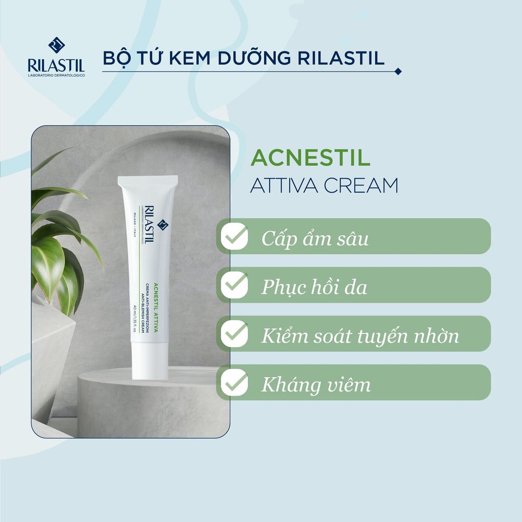 Kem Dưỡng Rilastil Acnestil Attiva Cream Kiềm Dầu Dành Cho Da Mụn ...