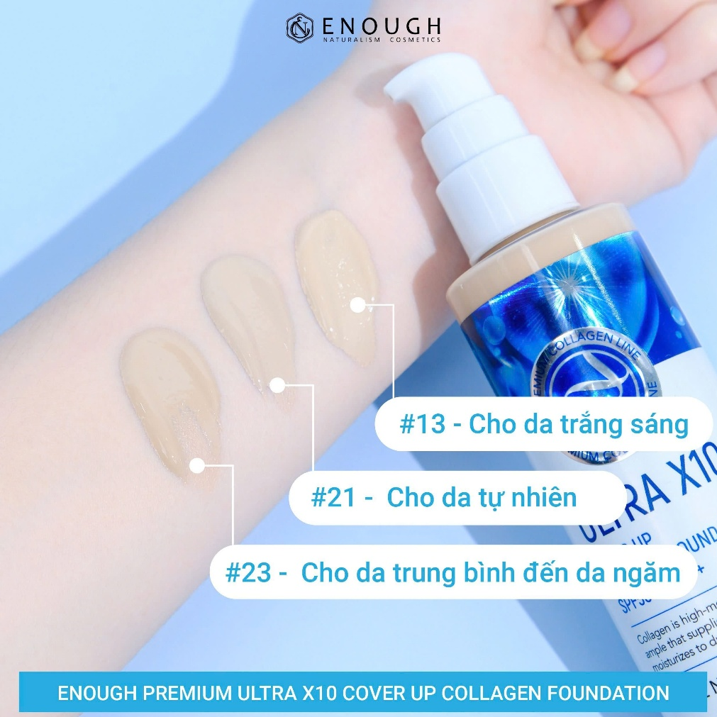 Kem Nền Enough Premium Ultra X10 Cover Up Collagen Foundation 100gKem ...