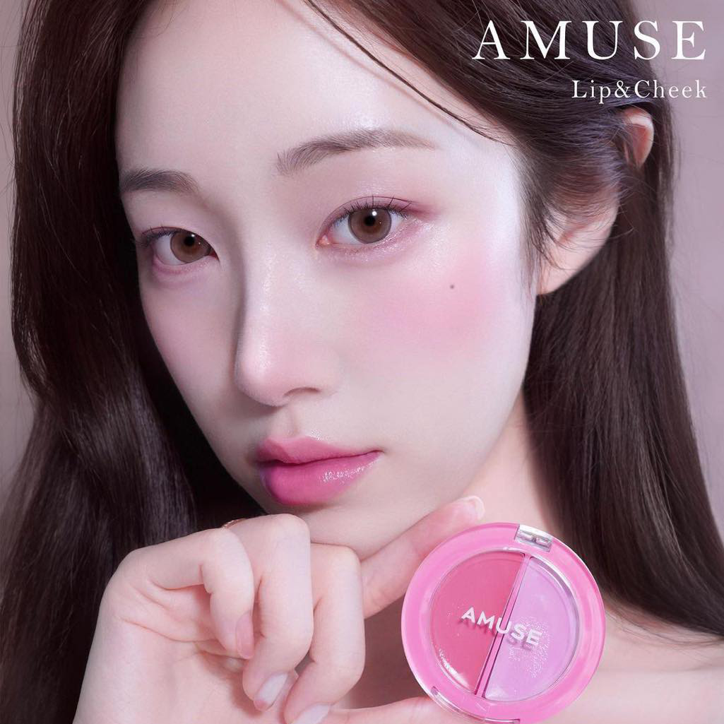 Má Hồng Kem Và Son Dưỡng 2 Ngăn Amuse Lip & Cheek Healthy Balm 1.5gx2Má Hồng 2 Ngăn Amuse Lip ...