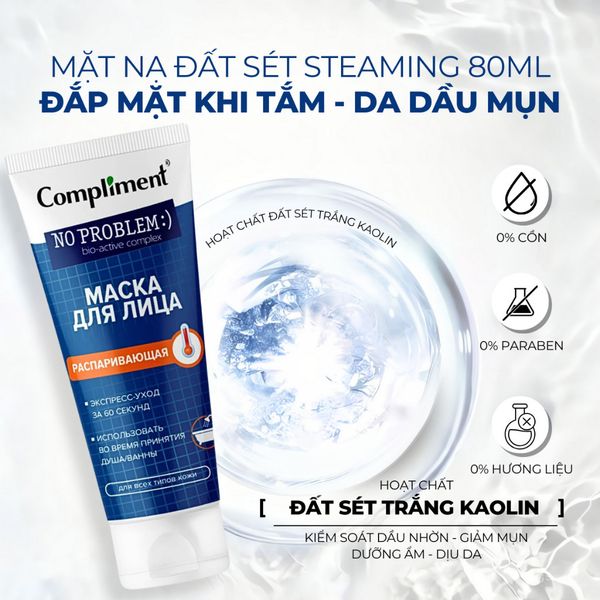 Mặt Nạ Đất Sét Compliment No Problem Face Mask 80mlMặt Nạ Đất Sét ...
