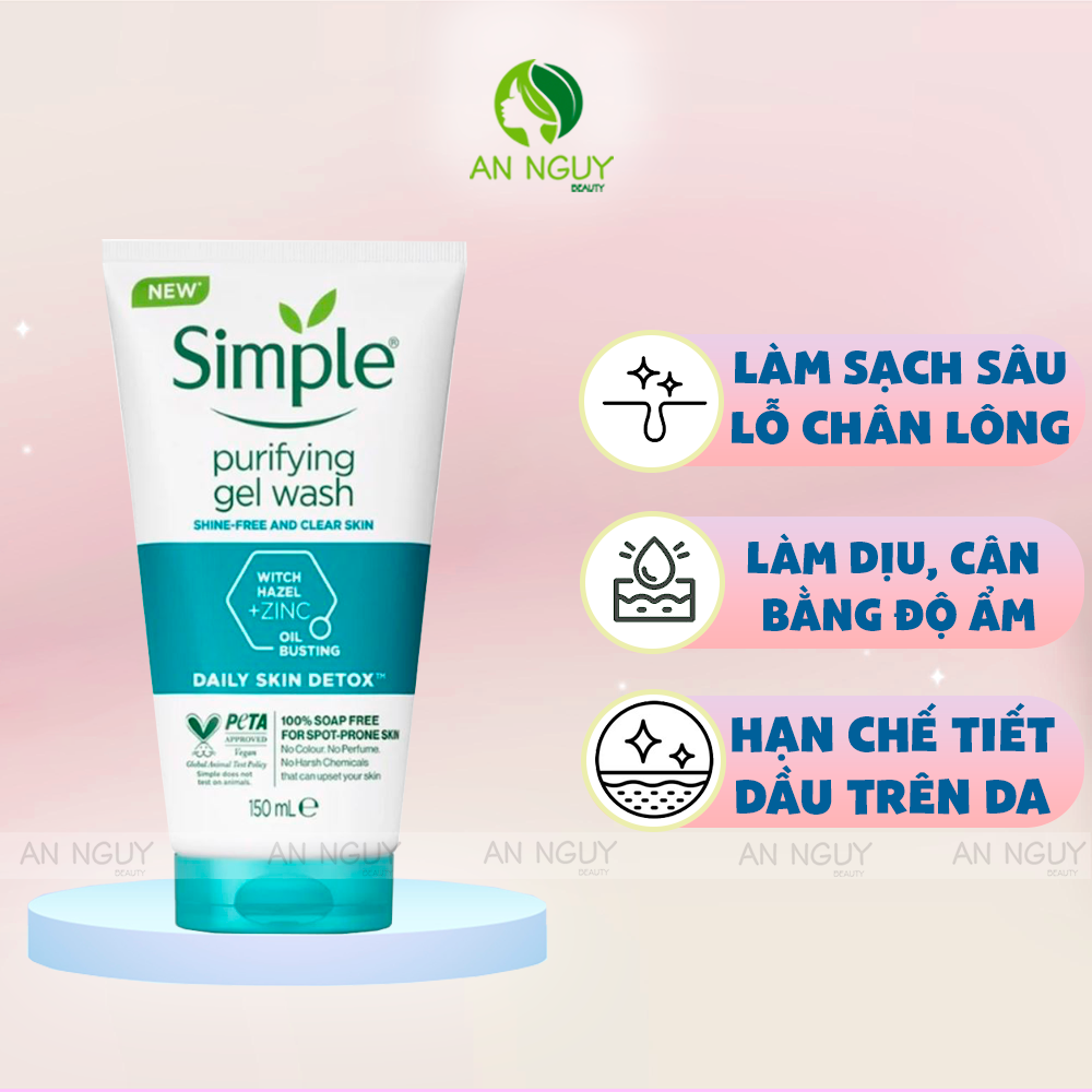 Sữa Rửa Mặt Simple Daily Skin Detox Purifying Facial Wash Cho Da Dầu ...