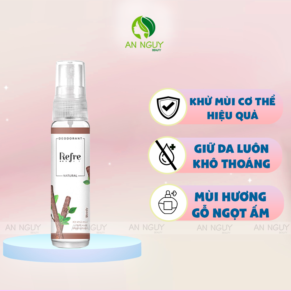 Xịt Khử Mùi Refre Natural Deodorant Mist 30mlXịt Khử Mùi Refre Natural ...