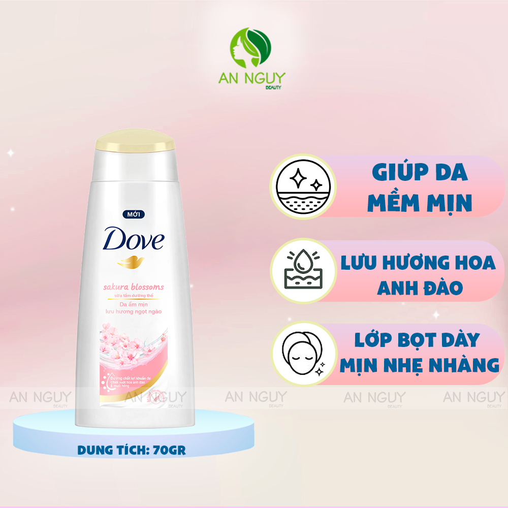 Sữa Tắm Dove Sakura Blossoms Dưỡng Thể Ẩm Mịn Hương Hoa Anh Đào 70grSữa ...
