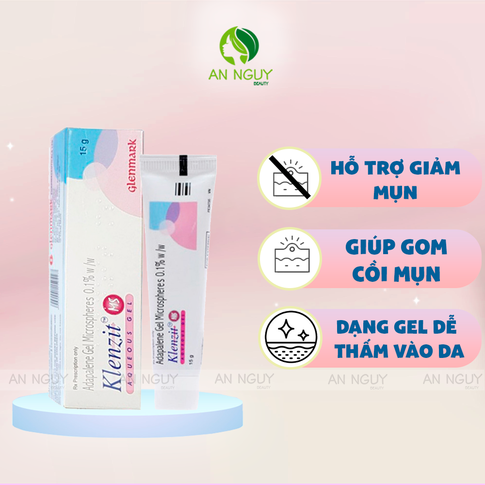 Gel Trị Mụn Glenmark Klenzit MS Aqueous Gel Dành Cho Da Bị Mụn Ẩn, Mụn ...