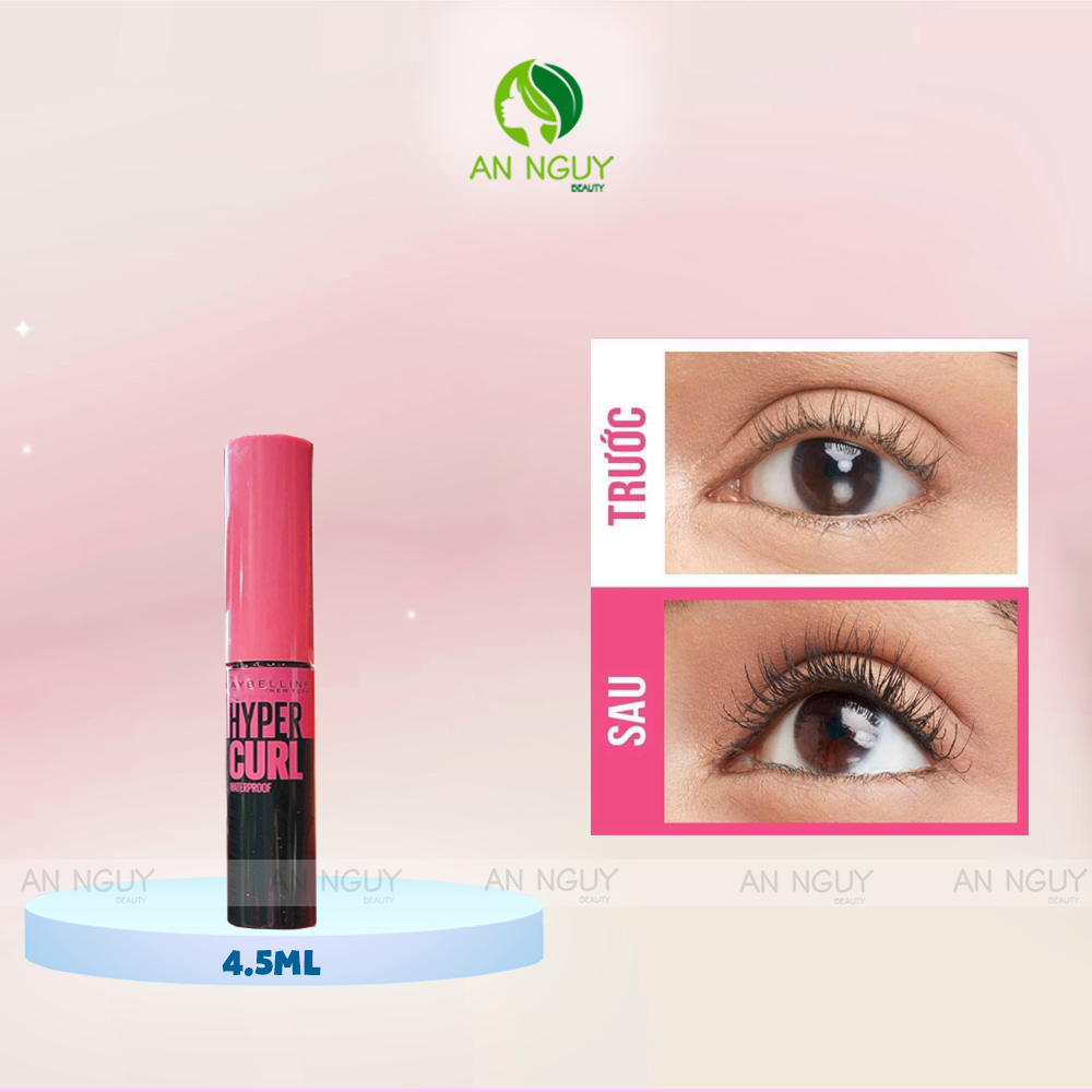 Mascara Maybelline Hyper Curl Waterproof Giúp Cong Mi 100°Mascara ...