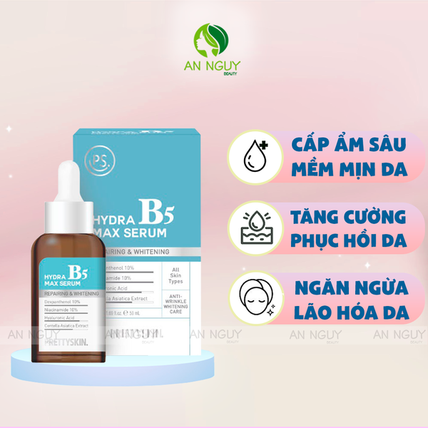 Tinh Chất PrettySkin Hydra B5 Max Serum Phục Hồi Và Dưỡng Trắng Da 50mlTinh Chất Prettyskin ...
