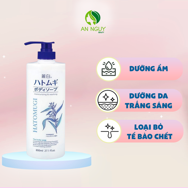 Sữa Tắm Hatomugi The Body Soap Giúp Dưỡng Ẩm, Trắng Da 800mlSữa Tắm ...