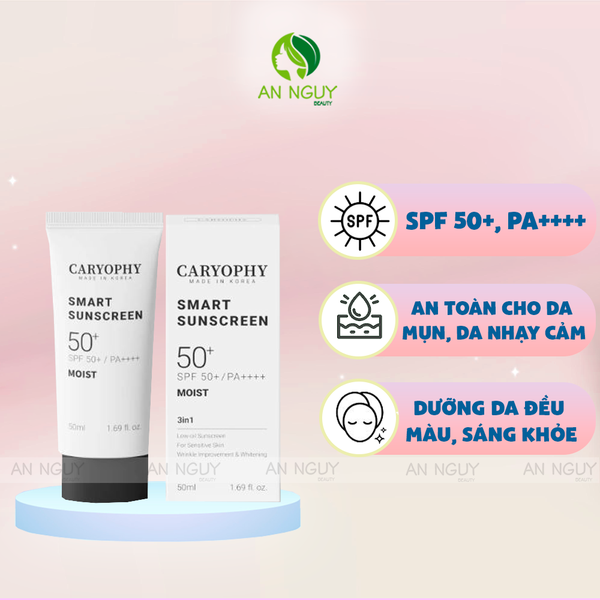 Kem Chống Nắng Caryophy Smart Sunscreen SPF50+ PA++++ Moist Dưỡng Ẩm Da ...