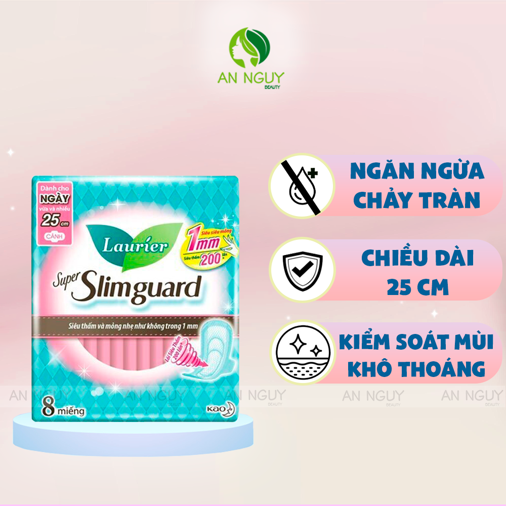 Băng Vệ Sinh Laurier Super Slimguard 25cm Dành Cho Ngày Vừa Và Nhiều 8 ...