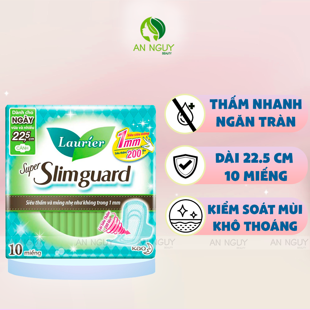 Băng Vệ Sinh Laurier Super Slimguard 1mm 22.5cm Mỏng Nhẹ Êm ÁiBăng Vệ ...