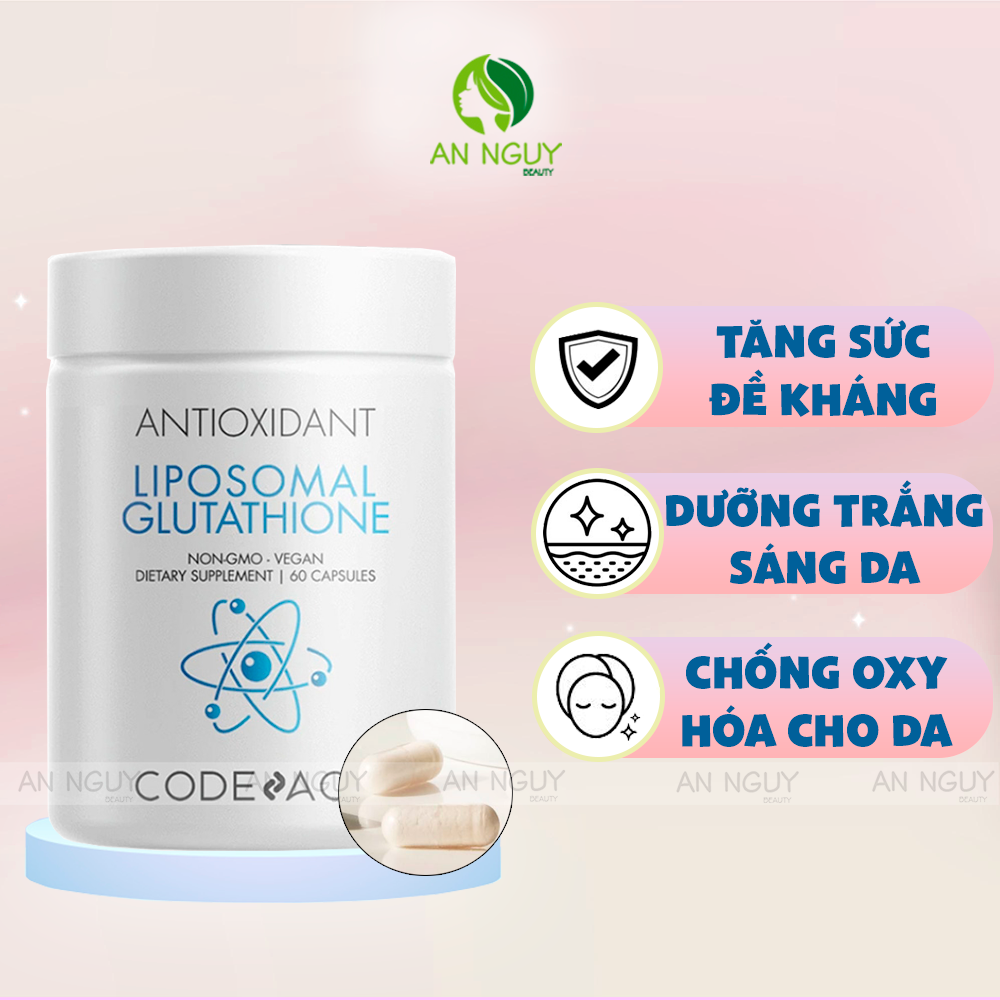 Viên Uống CodeAge Liposomal Glutathione Chống Oxy Hóa, Sáng Da 60 ...