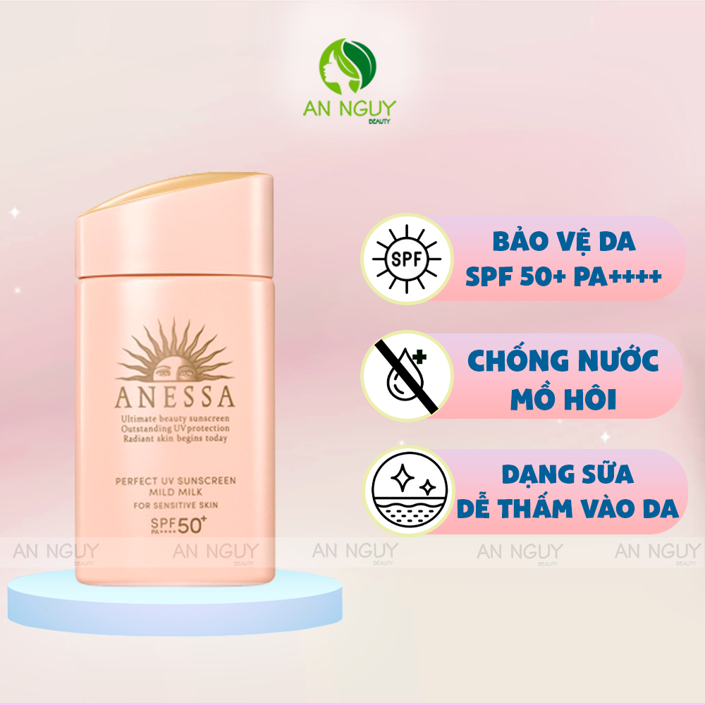 Sữa Chống Nắng Anessa Perfect UV Sunscreen Mild Milk Cho Da Nhạy Cảm Và ...