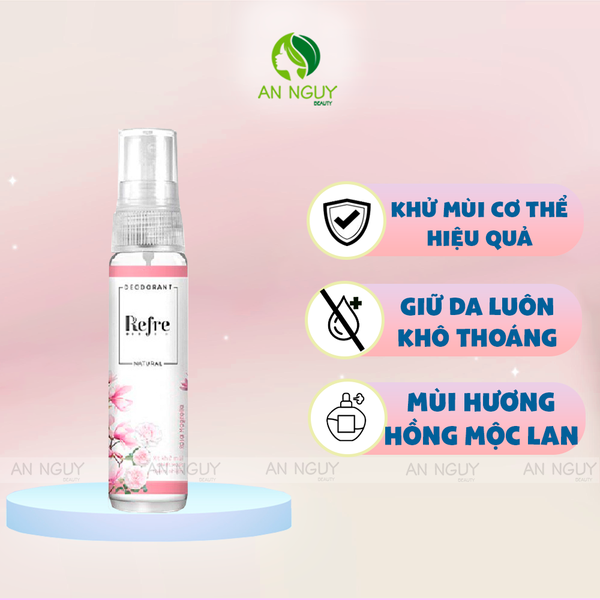 Xịt Khử Mùi Refre Natural Deodorant Mist 30mlXịt Khử Mùi Refre Natural ...