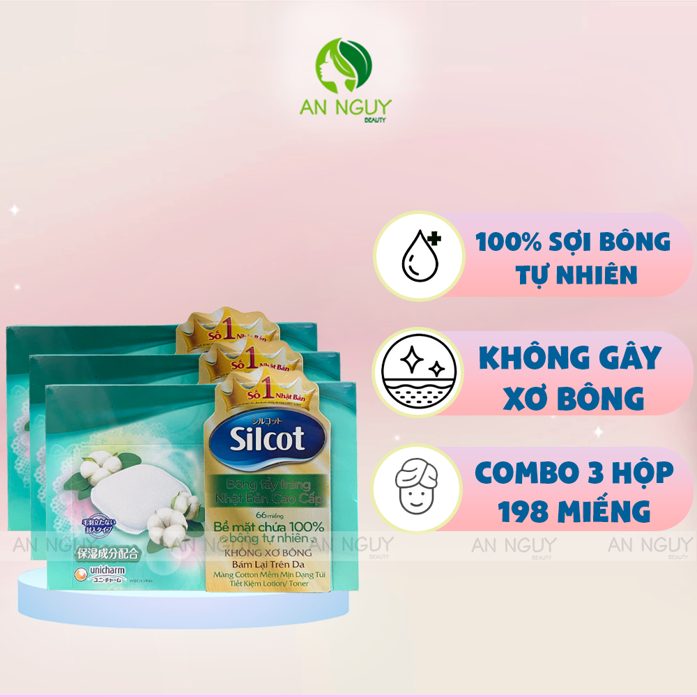 Bông Tẩy Trang Silcot Cao CấpBông tẩy trang Silcot cao cấp 66 Miếng ...