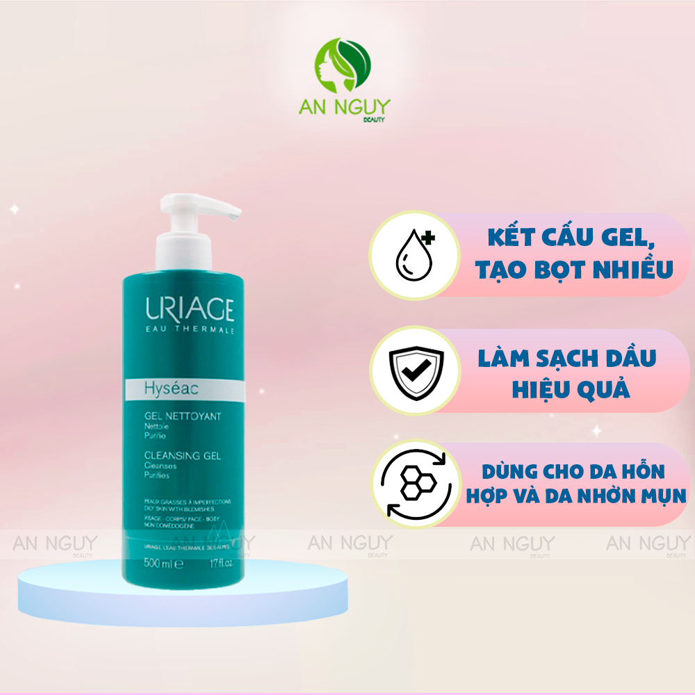 Gel Rửa Mặt Uriage Cleansing Gel Dành Cho Da Dầu Mụn 500mlGel Rửa Mặt ...