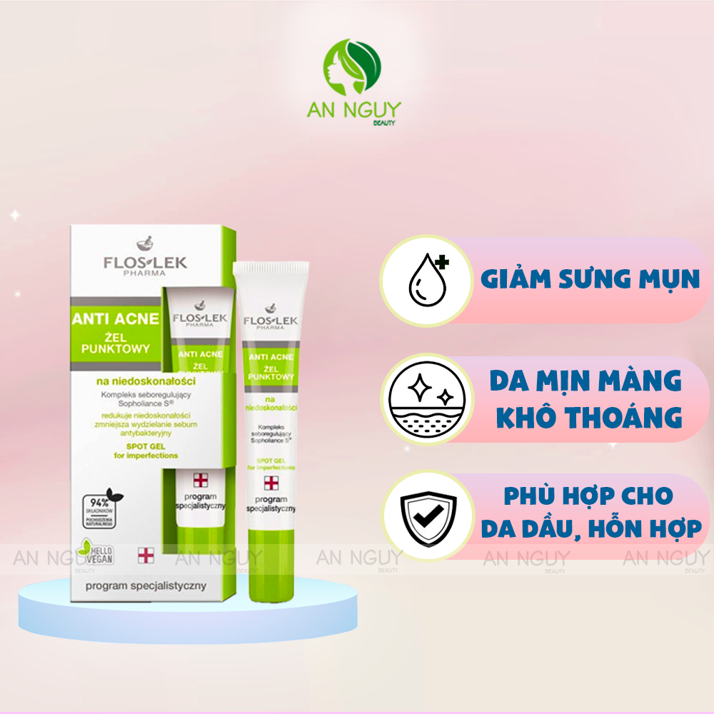 Gel Đặc Trị Mụn Floslek Anti Acne Spot Gel For Imperfections 20mlgel