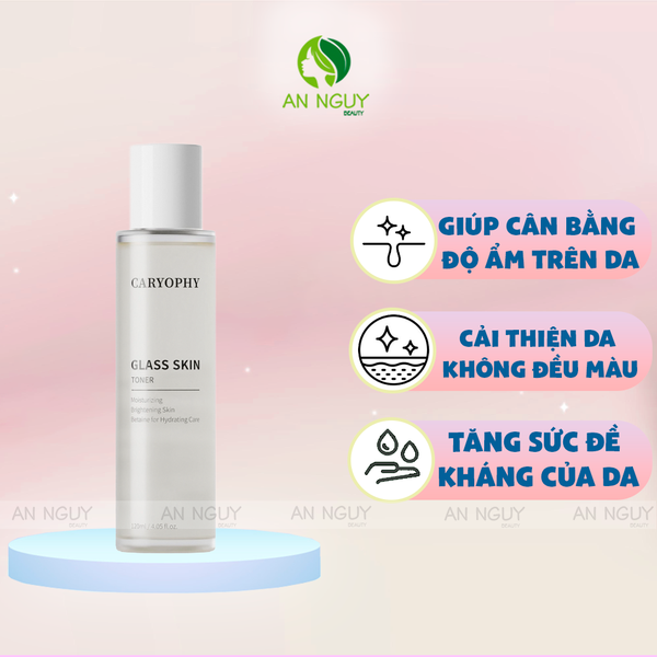 Nước Hoa Hồng Caryophy Glass Skin Toner Dưỡng Sáng Da 120mlNước Cân Bằng Caryophy Glass Skin ...