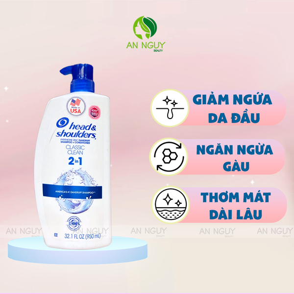 Dầu Gội & Xả Head & Shoulders Classic Clean 2in1 Pyrithione ZinC ...