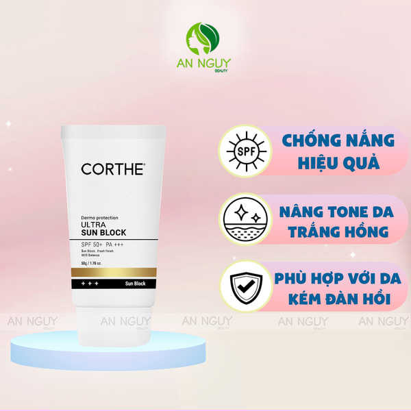 Kem Chống Nắng Corthe Ultra Sun Block SPF 50+ PA+++ 50grKem Chống Nắng ...