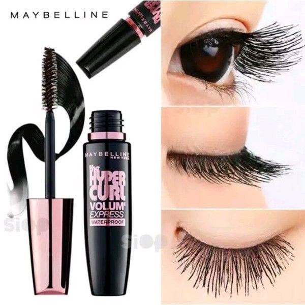 Mascara Maybelline Hyper Curl Waterproof Giúp Cong Mi 100°Mascara ...