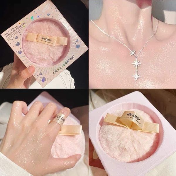 Bông Phấn Bắt Sáng Kim Tuyến MACK ANDY Powder Make Up BallBông Phấn Bắt ...