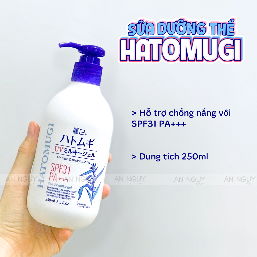 Sữa Dưỡng Thể Hatomugi UV Care & Moisturizing The UV Milky Gel SPF 31/PA+++ Chống Nắng Dưỡng ...