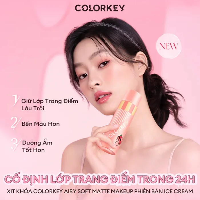 Xịt Khóa Nền Colorkey Airy Soft Matte Makeup Setting SprayXịt Khóa Nền ...