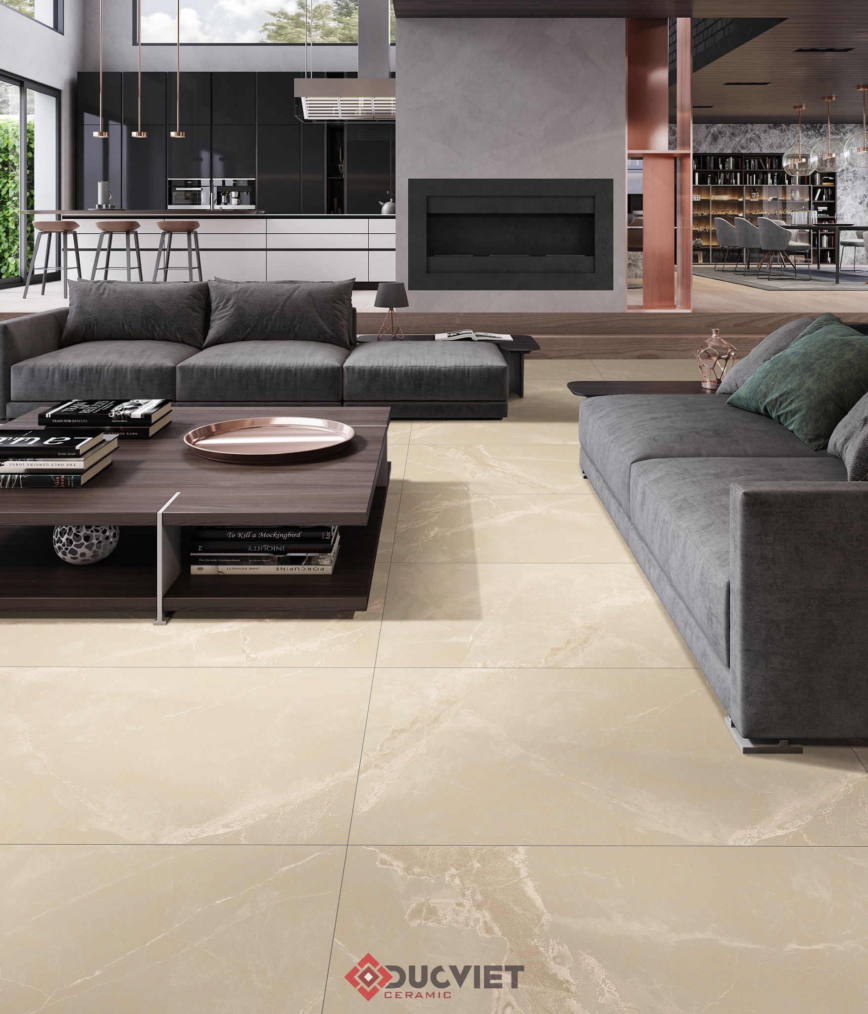 Gạch Eurotile TRA Q02P 60x120 – Đức Việt Ceramic