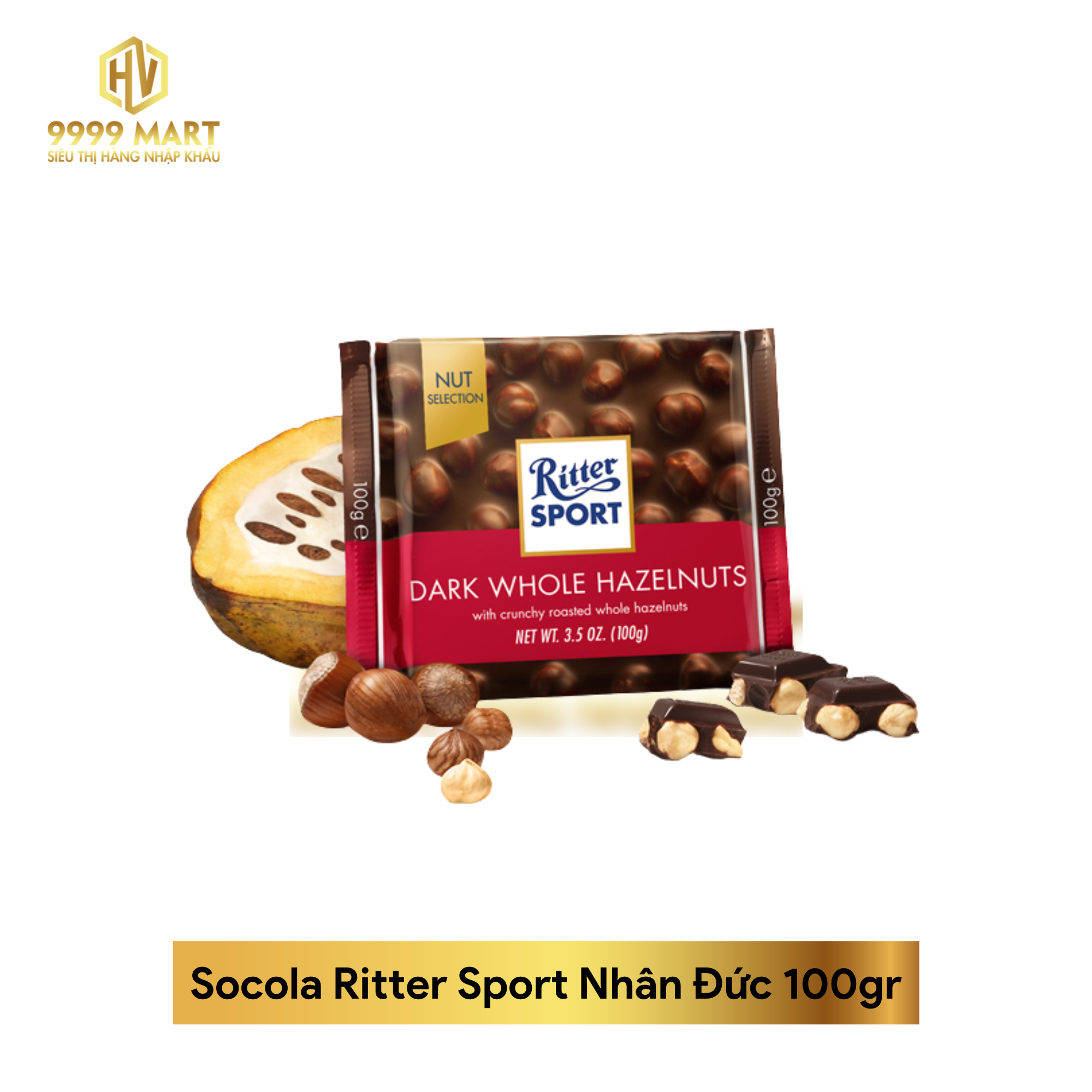 Socola Ritter Sport Có Nhân Đức 100gr – Siêu Thị Hàng Nhập Khẩu 9999
