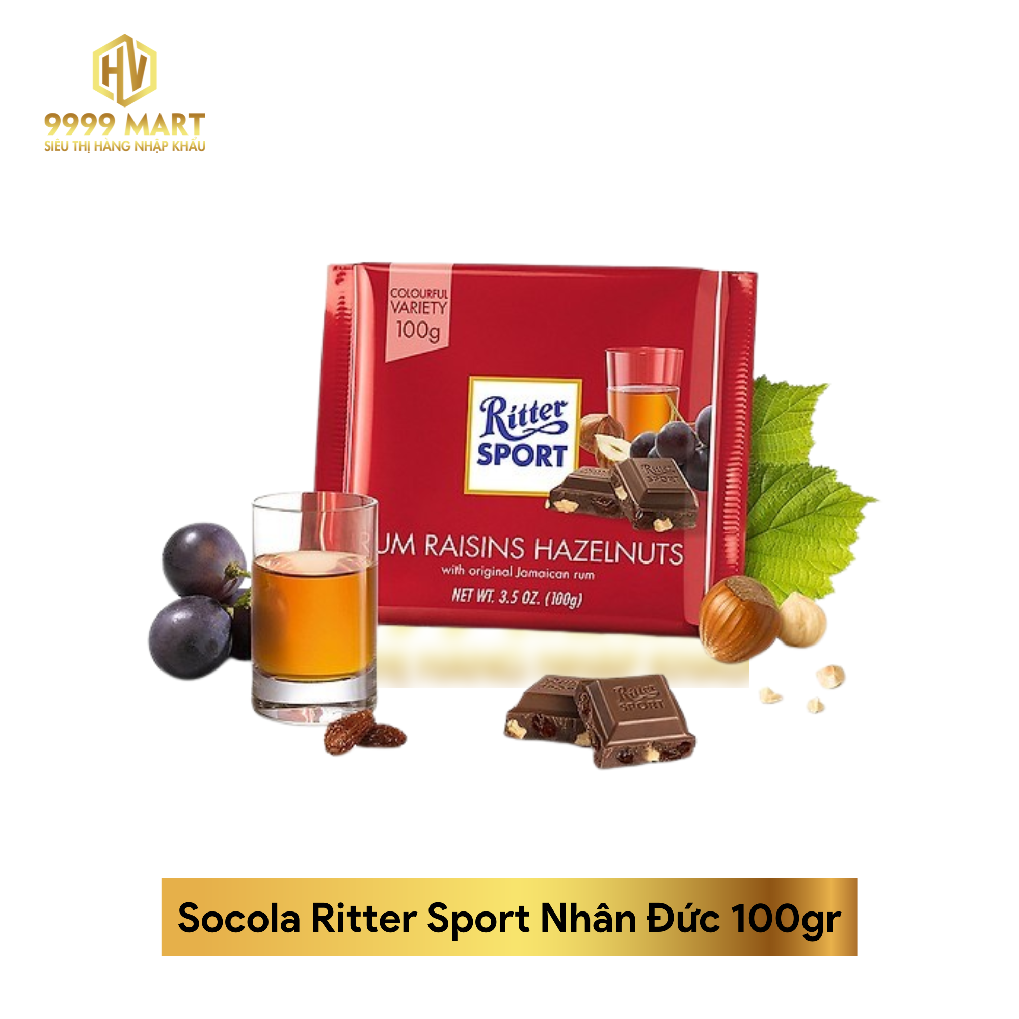 Socola Ritter Sport Có Nhân Đức 100gr – Siêu Thị Hàng Nhập Khẩu 9999