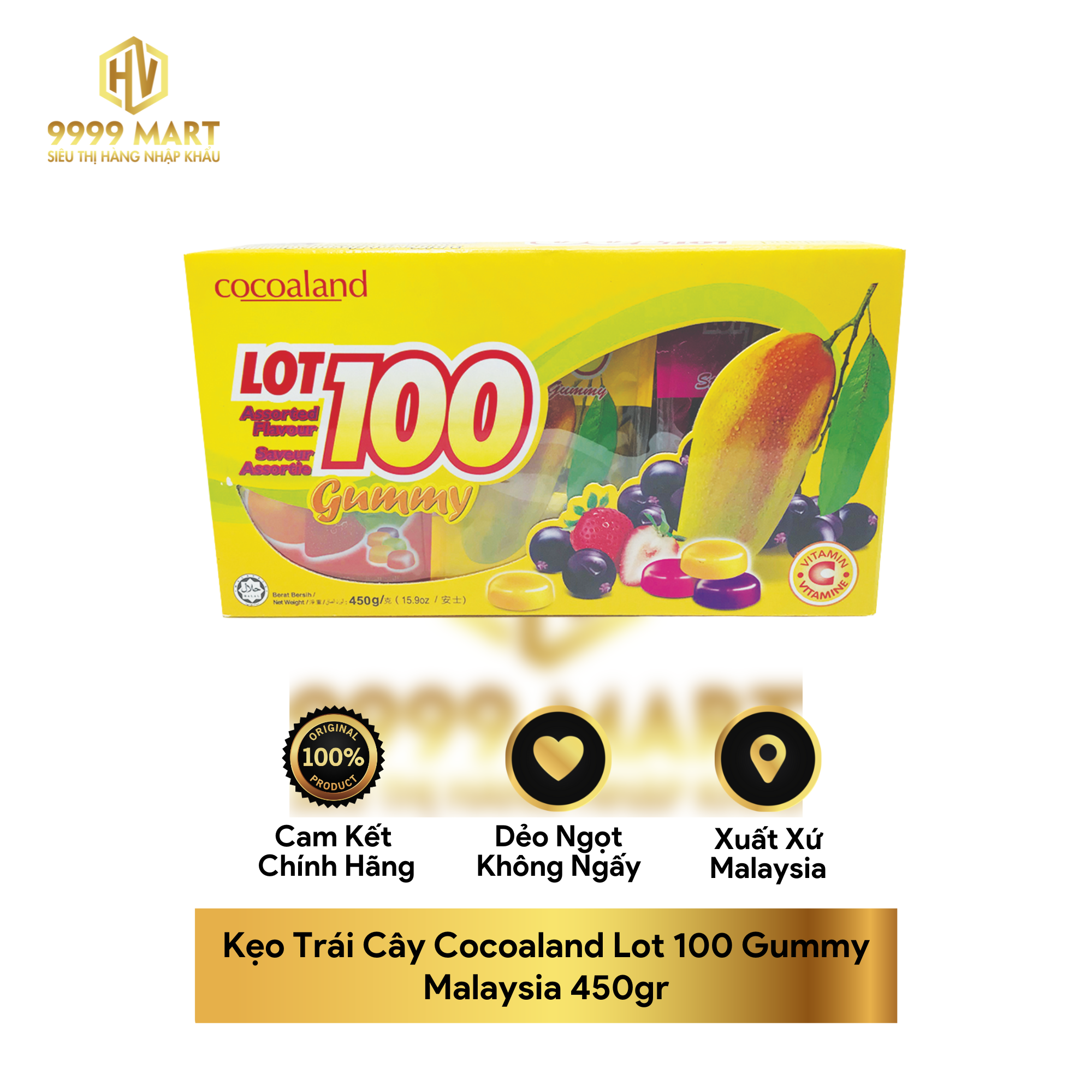 Kẹo Trái Cây Cocoaland Lot 100 Gummy Malaysia 450gr – Siêu Thị Hàng Nhập Khẩu 9999