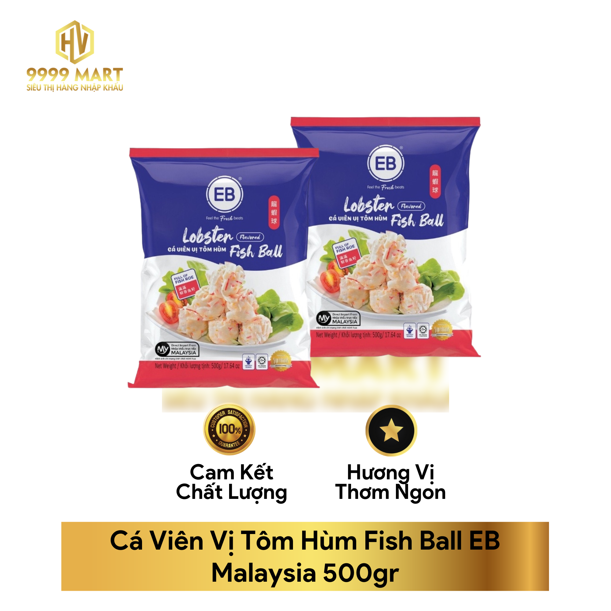 Cá Viên Vị Tôm Hùm Fish Ball EB Malaysia 500gr – Siêu Thị Hàng Nhập ...
